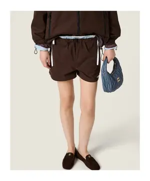 Miu Miu Washed Gabardine Shorts