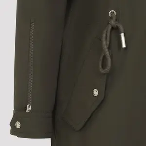 Moncler Halicte Long Down Parka - Dark Green