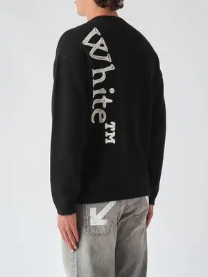Off-White Logo-embroidered Knitted Sweater