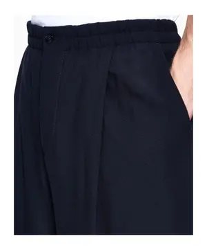 Giorgio Armani Elasticated-waistband Straight-leg Trousers