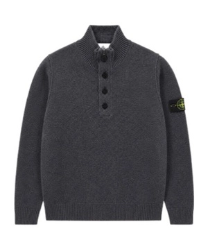 Stone Island Regular-fit Half-zip Jumper - Charcoal