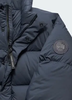 Canada Goose Logo Patch High-neck Down Jacket - Mulan