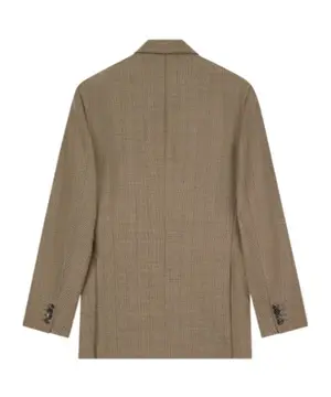Emporio Armani Lined Blazer In Herringbone Virgin Wool
