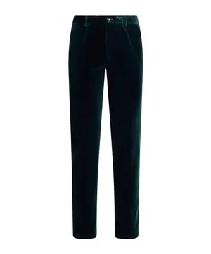 Etro Stretch Velvet Trousers - Green