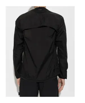 Satisfy Long-sleeved Casual Jacket With Stand Collar And Zip Closure