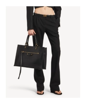 Balenciaga Le City Sleek Large Tote Bag - Black