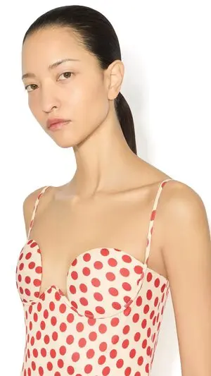 Alaïa Polka-dot Midi Dress