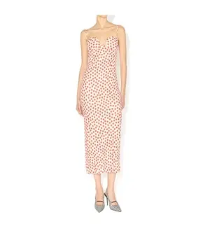 Alaïa Polka Dot Midi Dress - No