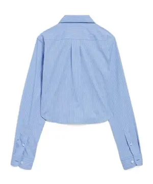 Balenciaga Striped Cropped Shirt