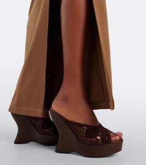 Magda Butrym Crocheted Wedge Sandals