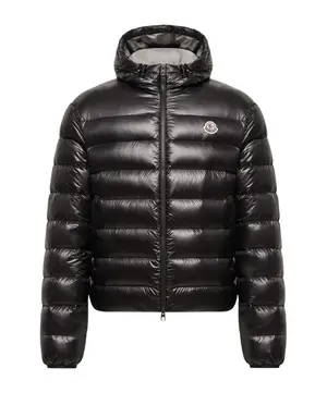 Moncler Forzo Logo Patch Down Jacket - Black