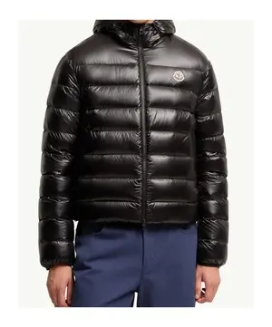 Moncler Forzo Logo Patch Down Jacket - Black