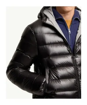 Moncler Forzo Logo Patch Down Jacket - Black