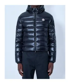 Moncler Forzo Logo Patch Down Jacket - Black