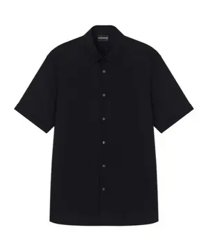 Emporio Armani Button-up Short-sleeved Shirt - Black