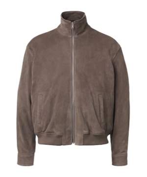 FRAME Suede Blouson Jacket - Beige