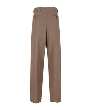 Emporio Armani Tailored Trousers With Belt Loops - Beige