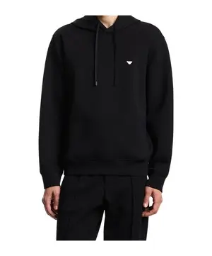 Emporio Armani Drawstring Long-sleeved Hoodie