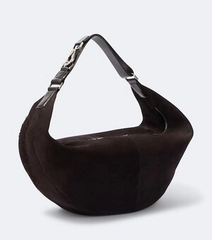 LEMAIRE Quiver Clip Large Suede Shoulder Bag