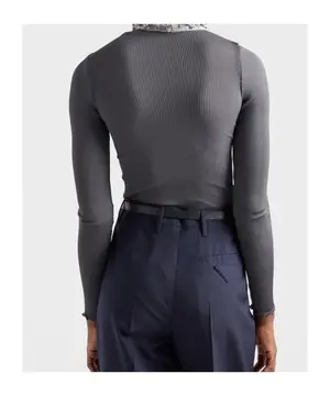 Prada Ribbed Knit Top