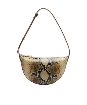 JOSEPH Bean Snake-effect Leather Shoulder Bag - Beige