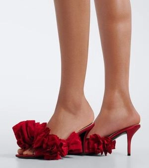 Magda Butrym Floral-appliqué High-heeled Sandals