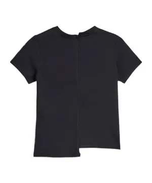 Y3 Fitted Short Sleeve Tee With Asymmetrical Hem