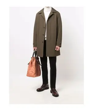 Aspesi Single-breasted Jacket With Classic Collar And Vented Back