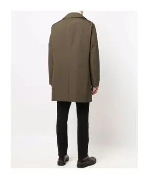 Aspesi Single-breasted Jacket With Classic Collar And Vented Back