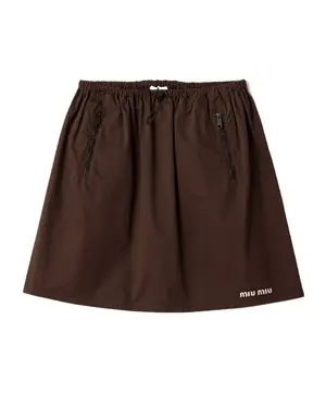 Miu Miu Washed Gabardine Skirt