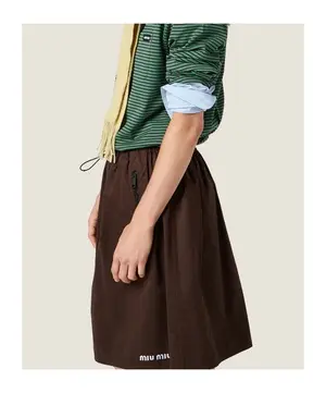 Miu Miu Washed Gabardine Skirt