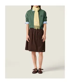Miu Miu Washed Gabardine Skirt