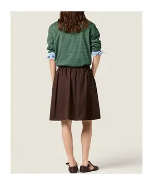 Miu Miu Washed Gabardine Skirt