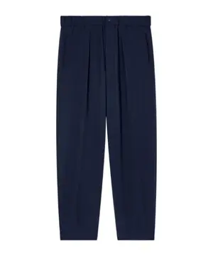 Giorgio Armani Pleat Detailed Trousers - Navy Blue
