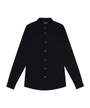 Emporio Armani Logo Embroidered Button-up Shirt