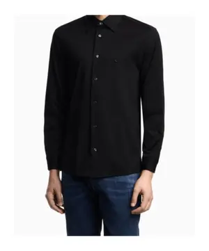 Emporio Armani Logo Embroidered Button-up Shirt
