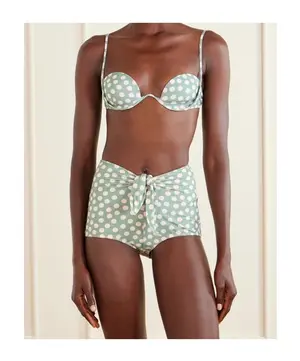 Alaïa Polka Dot Bikini Set With Matching Bag