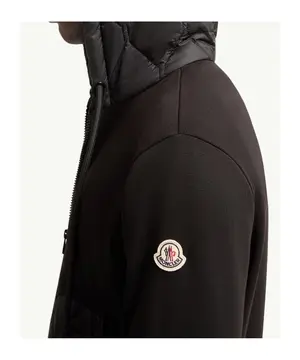Moncler Diamond Quilted Cotton Blend Zip-up Hoodie