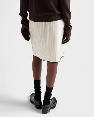 Prada Striped Skirt With Appliqu