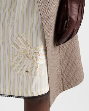 Prada Striped Skirt With Appliqu