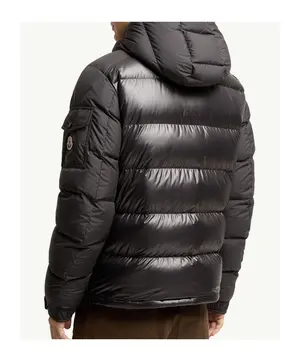 Moncler Maya Logo Patch Puffer Jacket - Black