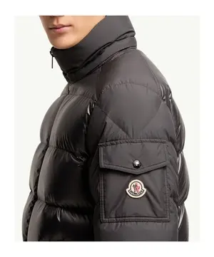 Moncler Maya Logo Patch Puffer Jacket - Black