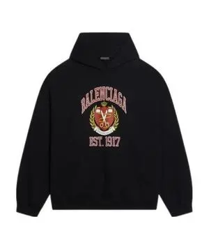 Balenciaga Logo-print Hoodie - Black
