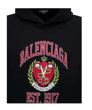Balenciaga Logo-print Hoodie - Black