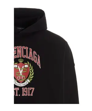 Balenciaga Logo-print Hoodie - Black