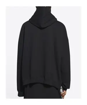 Balenciaga Logo-print Hoodie - Black