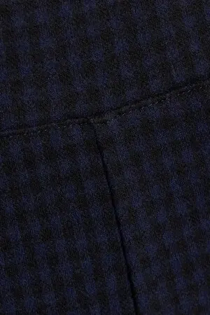 Tibi Camille Cropped Checked Jacquard-knit Tapered Pants
