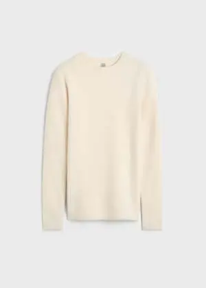 TOTEME Structured Crew Knit In Alpaca, Cashmere, And Silk Blend