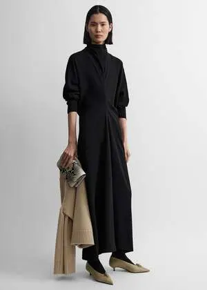 TOTEME Slouch Waist Scarf Dress In Viscose Cady