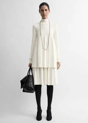 TOTEME Crepe Turtleneck Top - Off-white